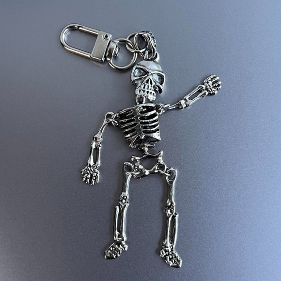 Accessories | Y2k 200s Vintage Skeleton Grunge Skull Gothic Silver ...